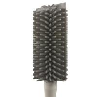 China OEM Custom Kitchen Tool Bamboo Handle Dish Brush With TPR Scraper for sale