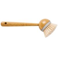 China Sustainable Bamboo Scrubbing Brush 22*7cm  Natural Bristle Dish Brush for sale