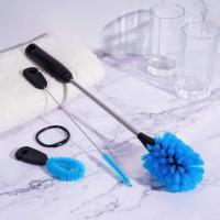 China SUS201 Stainless Steel Water Bottle Brush Set Long Handle Bottle Scrubbing Brush for sale