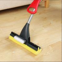 China Roller Sponge Mop With Eco Friendly Design Mop With Easy Wringing Mechanism And Bristle Brush for sale
