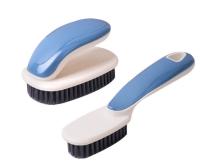 China New Hanging Long Handle Multipurpose Plastic Shoe Brush And Soft Bristle Cleaning Brush Set for sale