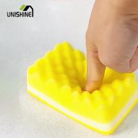 China Dishwashing Sponge For Kitchen Dishwashing Utensils Household Easy hold Shape Dish Washing Wipe for sale