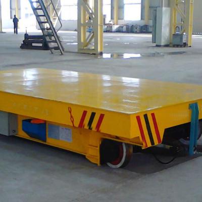China Q345 Steel Electric Flatbed Industrial Transfer Carts For Untrackable Locations for sale