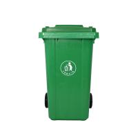 China Green HDPE Plastic Wheel Dustbin 100L 120L Outdoor Plastic Dustbin for sale