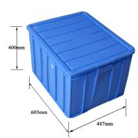 China Blue Foldable Stackable Plastic Crate Box 50KG Load Capacity for sale