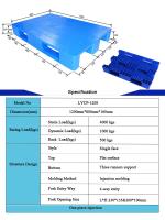 China Industrial Stackable Euro Plastic Pallet Heavy Duty 1200mm×800mm for sale