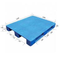 China Euro Stackable Recycled Plastic Pallets 1000*1200mm Flat Top Plastic Pallets for sale