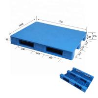 China Euro Stackable Recycled Plastic Pallets 1000*1200mm Flat Top Plastic Pallets for sale