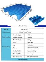 China 1000x800 Stackable Plastic Pallet HDPE Moisture Resistant For Medical for sale