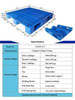 China 110x110cm Lightweight Plastic Pallet Steel Reinforced Plastic Pallets for sale