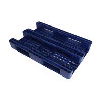 China Dark Blue HDPE Reversible Plastic Pallets 1200 X 800 Grid Surface for sale