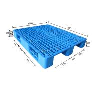 China Hygienic 3 Runner Flat Plastic Pallet 1200mm×1000mm 4000~6000KG for sale