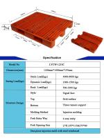 China 1000*1200mm Red Plastic Pallets Nestable Plastic Floor Pallet for sale