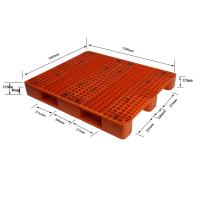 China 1000*1200mm Red Plastic Pallets Nestable Plastic Floor Pallet for sale