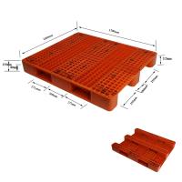 China 1000*1200mm Red Plastic Pallets Nestable Plastic Floor Pallet for sale