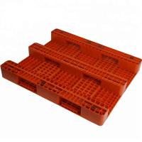 China 1000*1200mm Red Plastic Pallets Nestable Plastic Floor Pallet for sale
