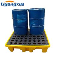 China 1.5T HDPE Plastic Spill Pallet 2 Drum Spill Containment Pallet for sale
