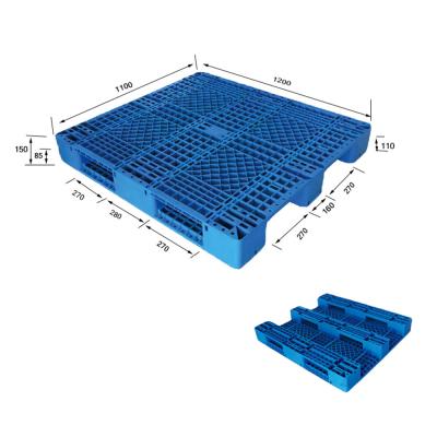 China 1200x1100 100% Recycled Plastic Pallets 1000-1500KG Dynamic Load for sale