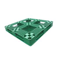 China Green HDPE Plastic Pallets Recycled 1100 X 1100 Pallet 400KG Load for sale
