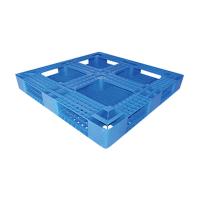 China Green HDPE Plastic Pallets Recycled 1100 X 1100 Pallet 400KG Load for sale