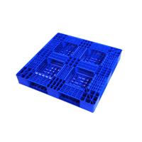 China Green HDPE Plastic Pallets Recycled 1100 X 1100 Pallet 400KG Load for sale