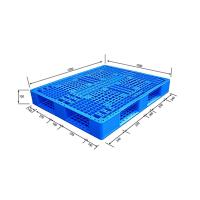 China Blue PP HDPE Plastic Pallets Dynamic Load 1200KG 1200×1000×150mm for sale