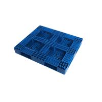 China 100% Recycled One Way Plastic Pallets Blue Plastic Reusable Pallets for sale