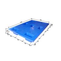 China HDPE Heavy Duty Plastic Pallet Blue Single Side 4 Way Plastic Pallet for sale