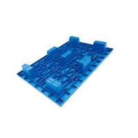 China HDPE Heavy Duty Plastic Pallet Blue Single Side 4 Way Plastic Pallet for sale