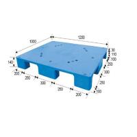 China Single Side Nestable Plastic Pallet 120*120cm Polyethylene Plastic Skids for sale