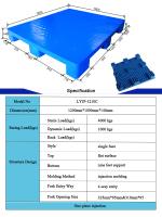 China 1200*1100 Hygienic Plastic Pallet 4000KG Injection Moulded Plastic Pallets for sale