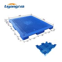 China 1200*1400 Recycled Nestable Plastic Pallet Warehouse Storage Plastic Skids for sale