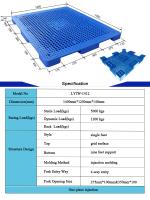 China 1200*1400 Recycled Nestable Plastic Pallet Warehouse Storage Plastic Skids for sale