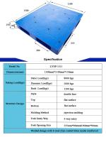 China Euro Size HDPE Pallets 4000kg Load Lightweight Plastic Pallets for sale