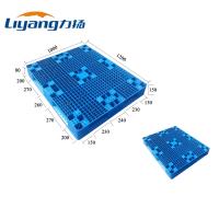 China Blue Euro HDPE Plastic Pallets Nestable Heavy Duty Plastic Skids for sale