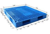 China Durable Virgin PP Euro Plastic Pallet Double Faced 1400x1200mm for sale