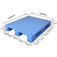 China OEM Warehouse Plastic Pallet Blue Recycled HDPE 1200mm*1000mm*170mm for sale