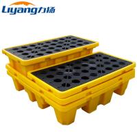 China HDPE PP 4 Drum Spill Containment Pallet 1300x1300 4 Ton Static Load for sale