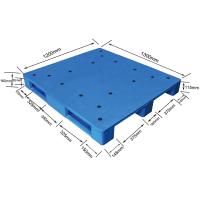 China 1300*1200mm Blue Nestable Plastic Pallet Single Faced ISO9001 for sale