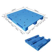 China 1300*1200mm Blue Nestable Plastic Pallet Single Faced ISO9001 for sale