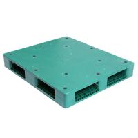 China Green HDPE Flat Top Pallets Food Grade For Public Area , Hotel for sale