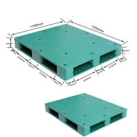 China Green HDPE Flat Top Pallets Food Grade For Public Area , Hotel for sale