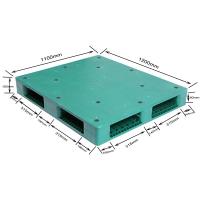 China Green HDPE Flat Top Pallets Food Grade For Public Area , Hotel for sale