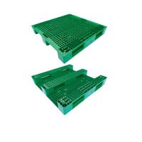 China Green Perforated Pallet HDPE Warehouse Plastic Pallet 1500x1500mm for sale