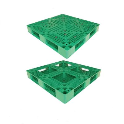 China CE SGS Heavy Duty Plastic Pallet Green Stackable Plastic Warehouse Pallets for sale