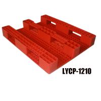 China Hdpe Red Flat Top Plastic Pallets SGS Steel Reinforced Plastic Pallets for sale