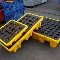 China Anti Overflow 4 Drum Spill Pallet 55 Gallon Drum Spill Containment for sale