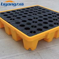 China Anti Overflow 4 Drum Spill Pallet 55 Gallon Drum Spill Containment for sale