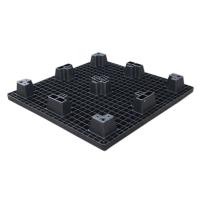 China Multi Size Lightweight Plastic Pallet Black Euro HDPE Pallets for sale