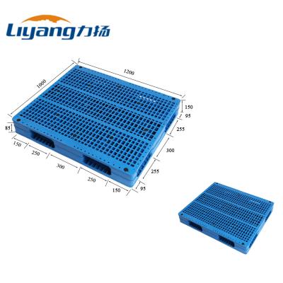 China Euro HDPE Rackable Plastic Pallets 1000*1200mm Large Reversible for sale